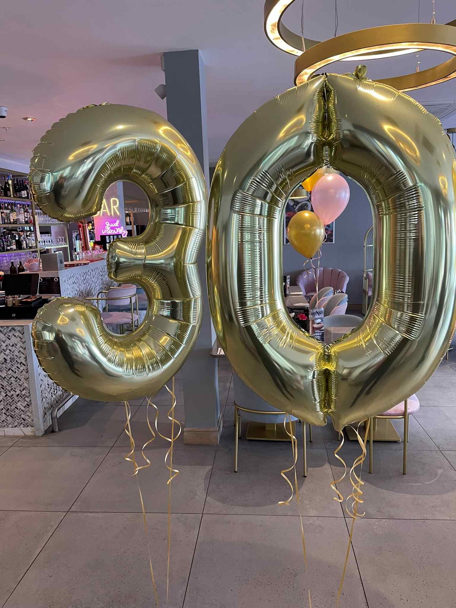 White Gold 3, 34 inch Number Balloon from Unique – Flat Balloons n Stuff